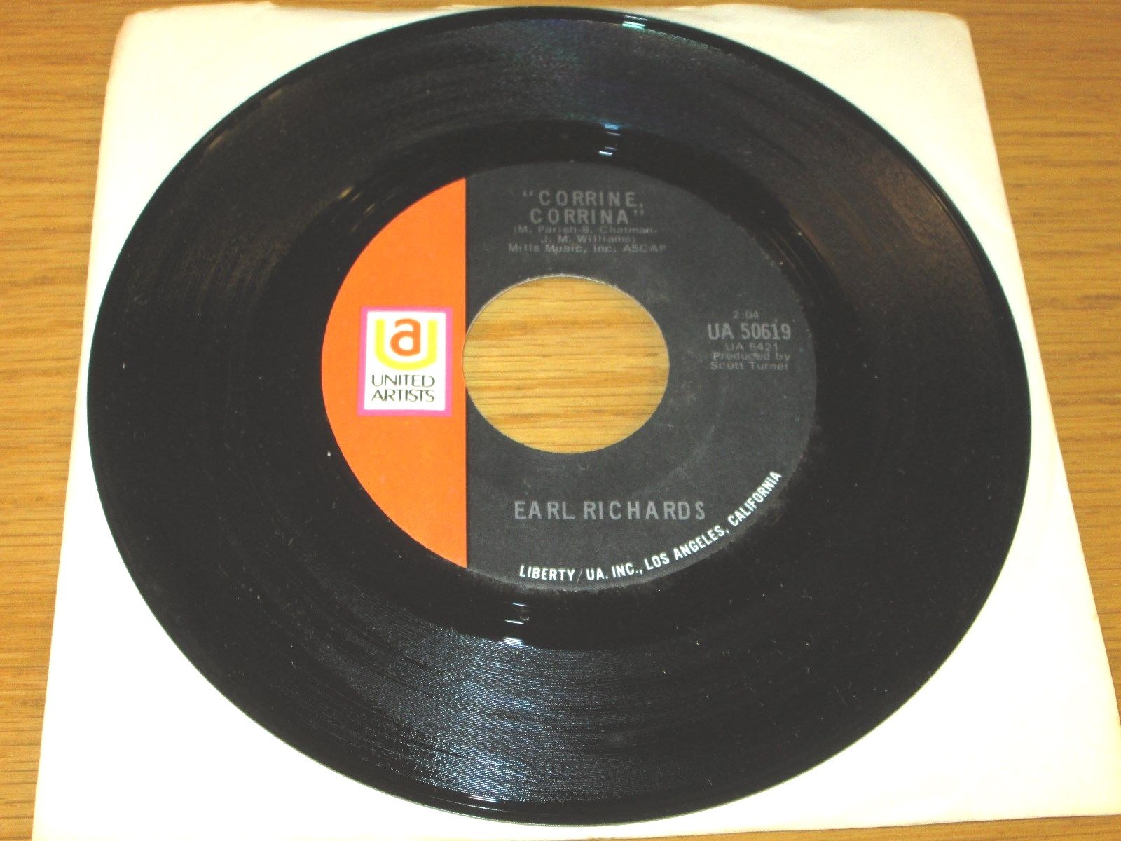 60's ROCK 45 RPM - EARL RICHARDS - UA 50619 - "CORRINE, CORRINA" | eBay