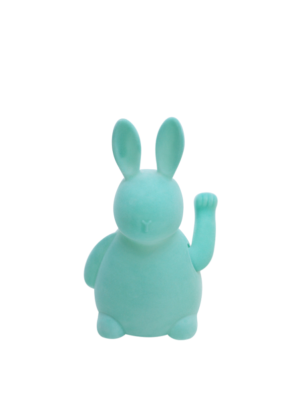 Winke Hase Osterhase Winkehase winkender Oster Deko Figur pink weiß ...