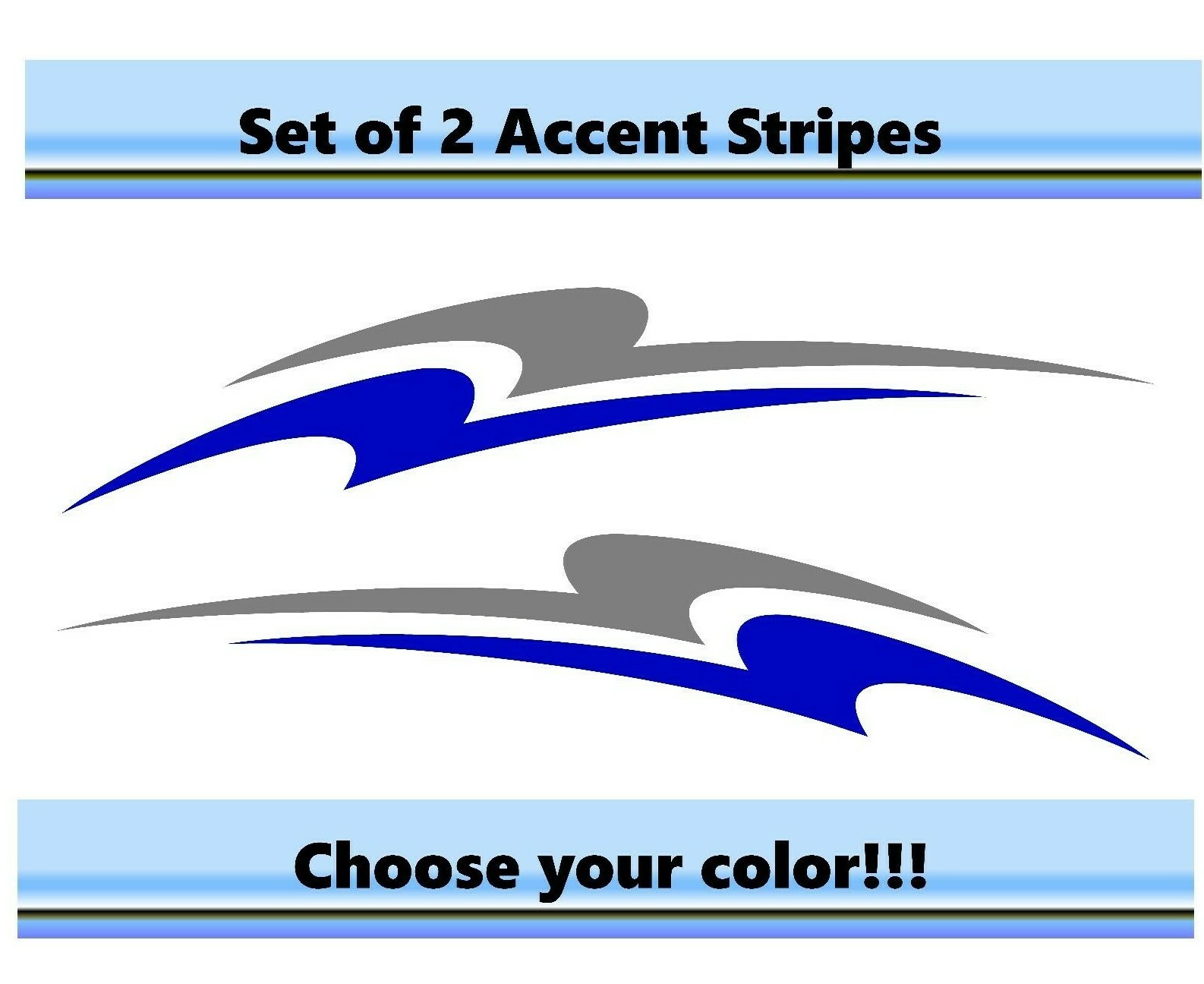 (2) RV Car Truck Pontoon Boat Trailer Side Accent Decals Graphics ...