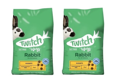 2 X 10KG BAGS OF TWITCH by WAGG RABBIT NUGGETS BUNNY FOOD BULK BUY | eBay