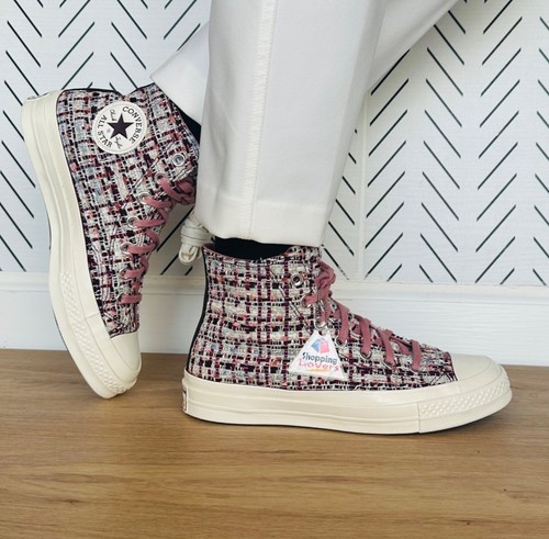 ⭐Converse Chuck 70 Hi Sz 7.5 Womens Shoes Sneakers Premium Tweed ...