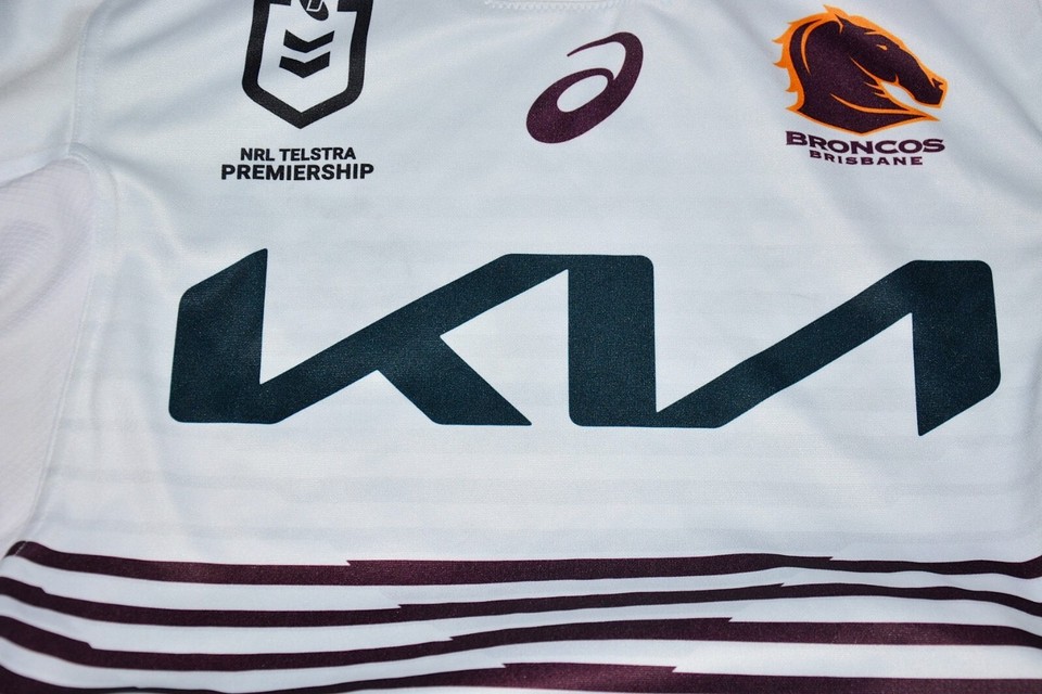 Brisbane Broncos Player Issue NRL Match Worn Jersey with GPS Pouch Size ...