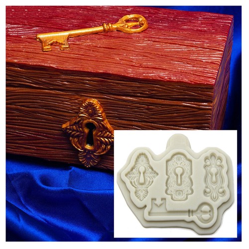 Locks & Key Molds Fondant Cake Silicone Molds Sugarcrafts Chocolate ...