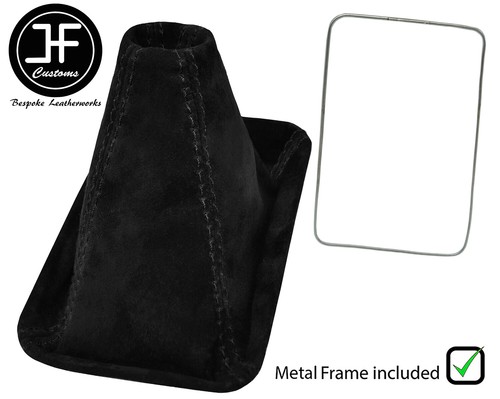 BLACK STITCH SUEDE SHIFT BOOT WITH METAL FRAME FOR TOYOTA MR2 MK1 AW11 ...