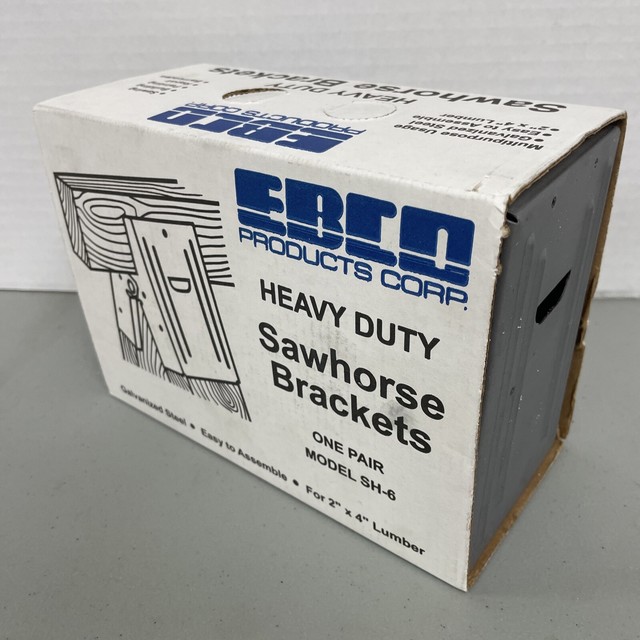Ebco Stainless Steel Sawhorse Brackets Rust Resistant Standard Medium ...