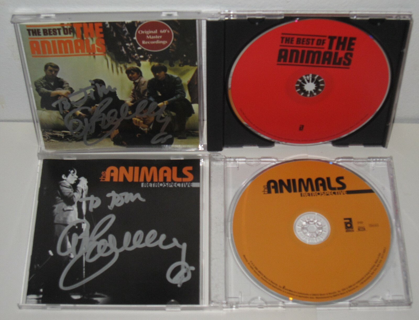 ERIC BURDON SIGNED THE BEST OF CD THE ANIMALS AUTOGRAPH RETROSPECTIVE 2 ...