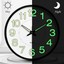 30CM Large Luminous Round Wall Clock Silent Home Digital Clock Glow In ...