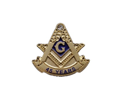 Blue Lodge 45 Years Freemason Masonic Lapel Pin | eBay