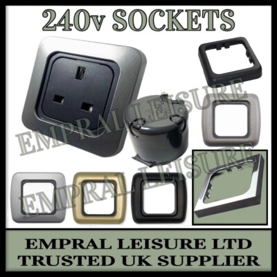 CBE C-Line Campervan 240v Socket Motorhome Caravan 13A 3 Pin uk 240v ...
