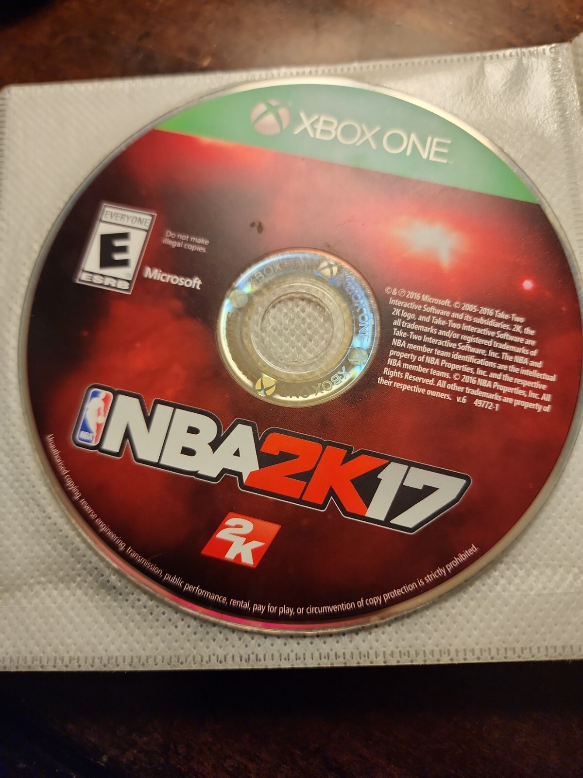 NBA 2K17 Microsoft Xbox One Great Condition Video Game Disc Only | eBay