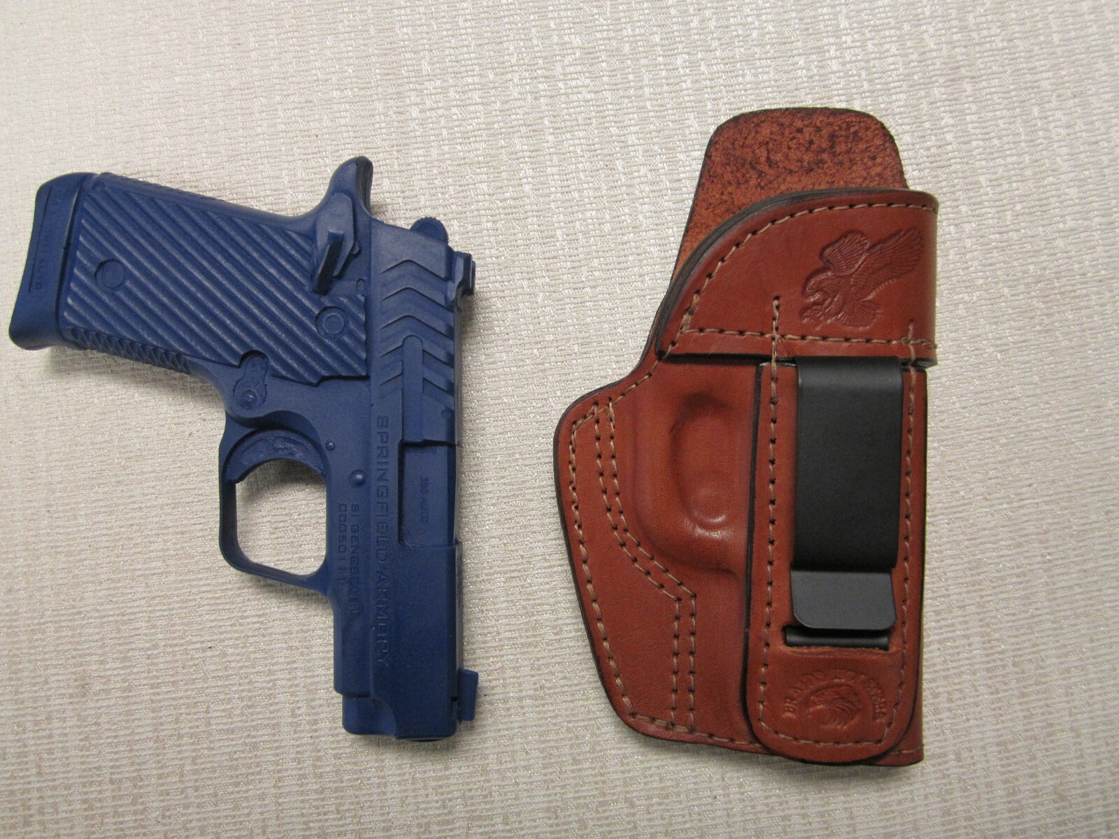 Springfield Armory 911 380 Cal. formed BROWN leather Iwb holster with ...