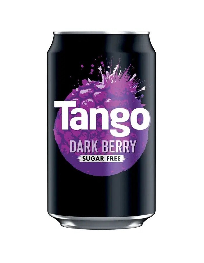24 x Tango DARK BERRY New Soft Drink Cans 330ml ZERO DIET Sugar FREE ...