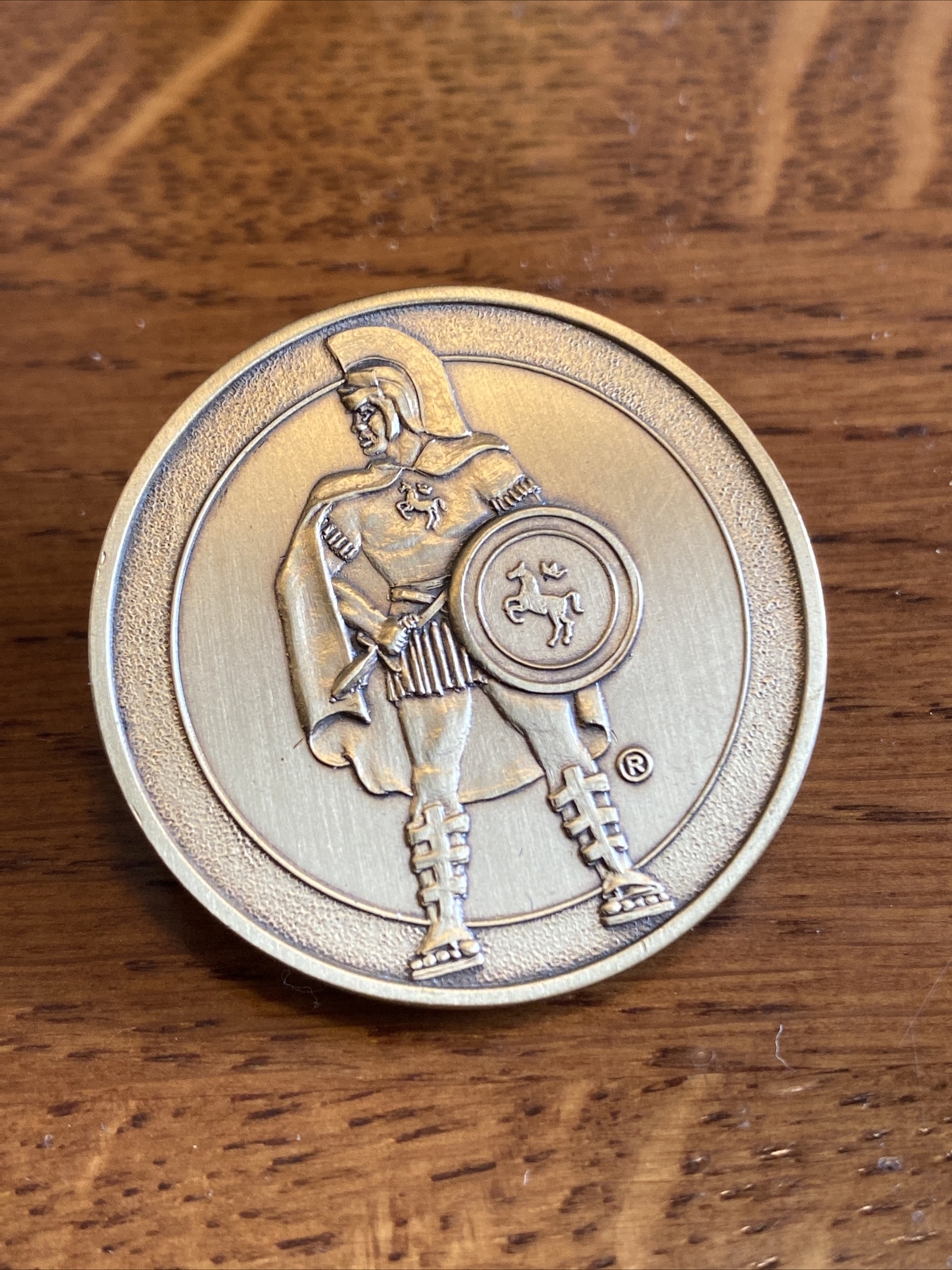 Vintage bronze Centurion pin Advertising - Gem