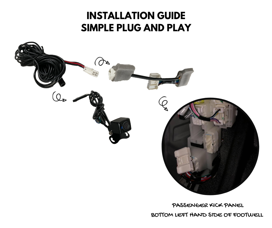 AutoChimp Reverse Camera Kit for Toyota Hilux Factory Screen 2020 to ...