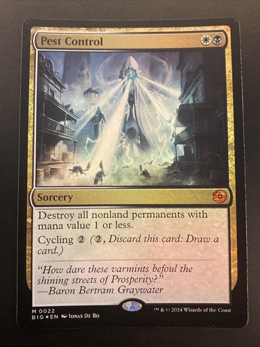 FOIL Pest Control 0022 Big Score MTG Outlaws of Thunder Junction NM ...