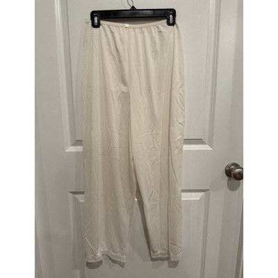 Vanity Fair Cream Nylon Slip Pants Lingerie Sleep Lounge Vintage Women ...