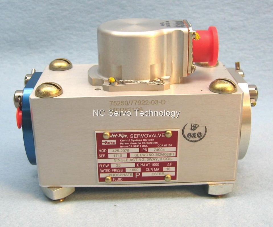 New Parker Abex 425-2075 P/N 74004 Jet-Pipe Servo Valve w/12 Month Warranty NIB | eBay