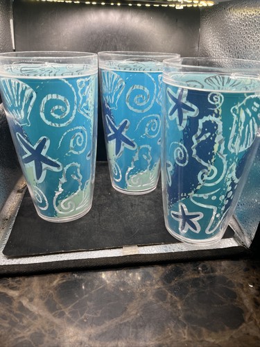 plastic blue fish pitcher and 3 cups. AD | eBay