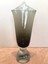 Erickson Glass Jack-In-The-Pulpit Vase, Green w/ Clear Paperweight Base ...