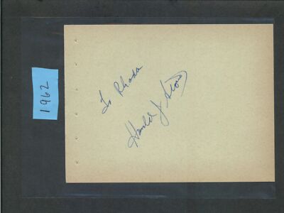 Harold J. Stone - Signed Autograph Book Page - Spartacus - Twilight ...