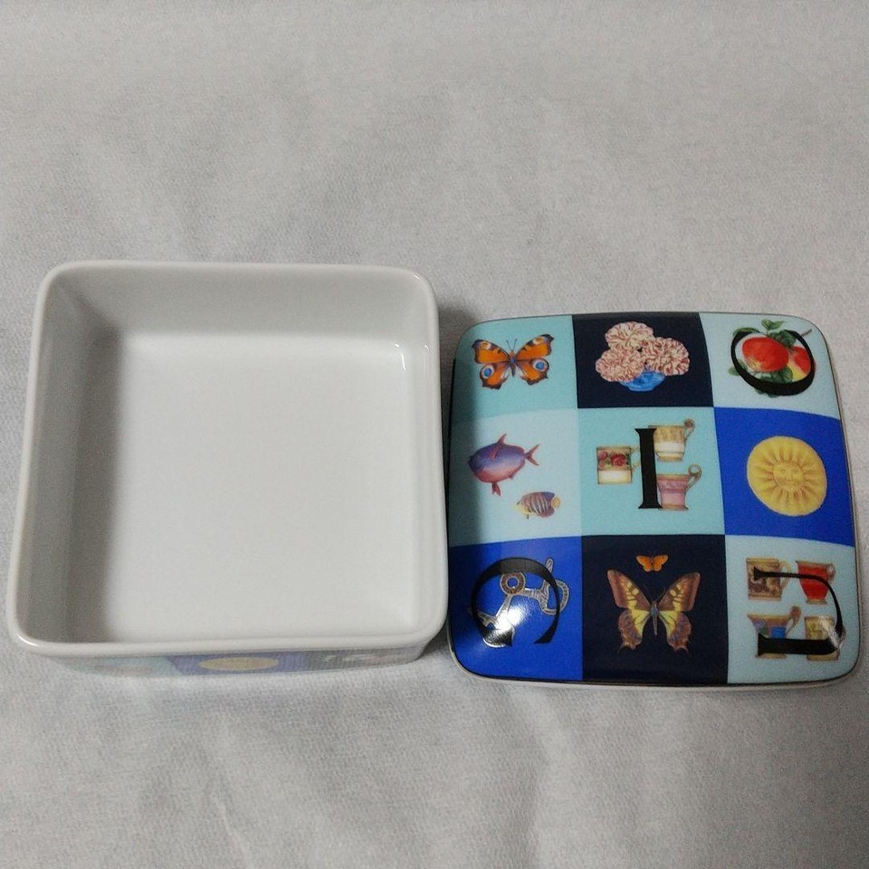 Gucci Pottery Trinket Box Candy Dish Accessory Case with Lid Blue | eBay