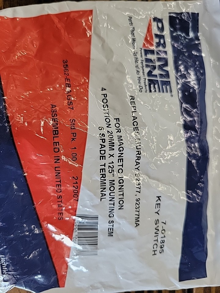 Ignition Switch, 6 Terminal with Keys for Prime Line 7-01895, 701895 ...