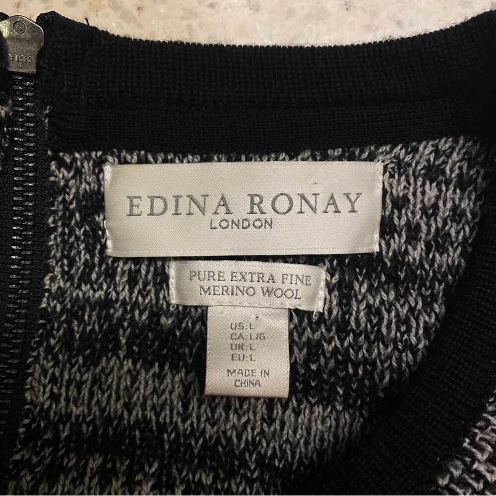 Edina Ronay London 100% Merino Wool Long Sleeve Large… - Gem