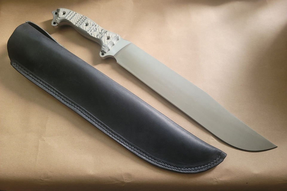 Busse Custom Shop MOAB Mother Of All Bowies, Hand Applied Satin, Tan ...