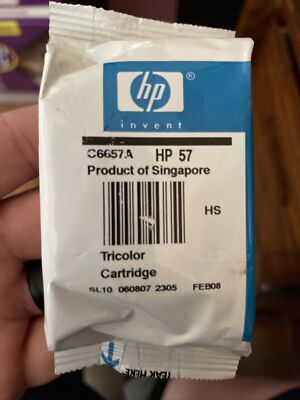 Genuine HP 57 Tri-Color Ink Cartridge C6657A No Box - Sealed Foil ...