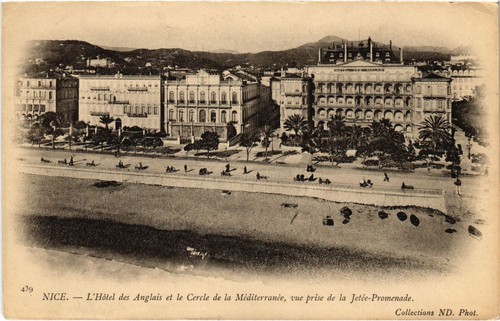 CPA Nice- Hotel des Anglais et le Cercle de la Mediterranee FRANCE ...
