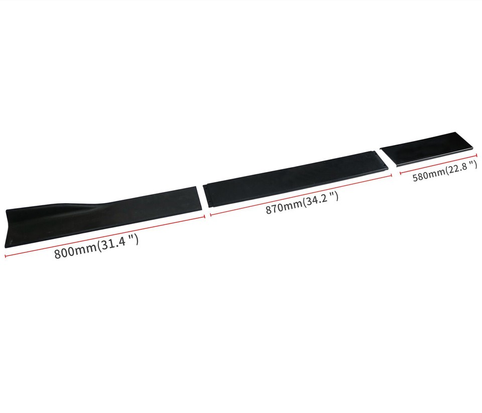 4pcs Fit For Universal Side Skirt Extension Rocker Panel Body Kit Lip ...