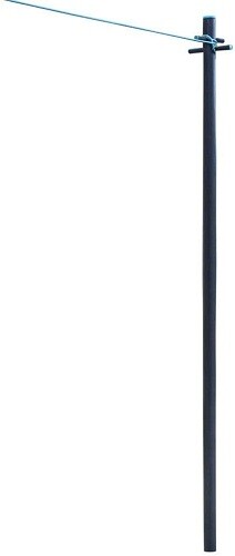 2.4m Galvanise Washing Clothes Post Pole PVC Laundry Line Dryer Socket ...