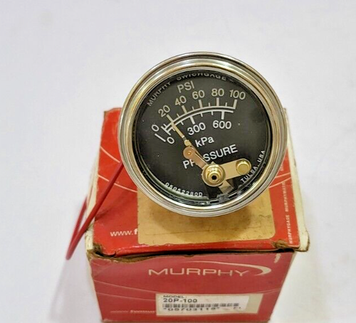 MURPHY 100 PSI MAX OIL PRESSURE SWITCH GAUGE 20P-100 Old Stock for sale ...