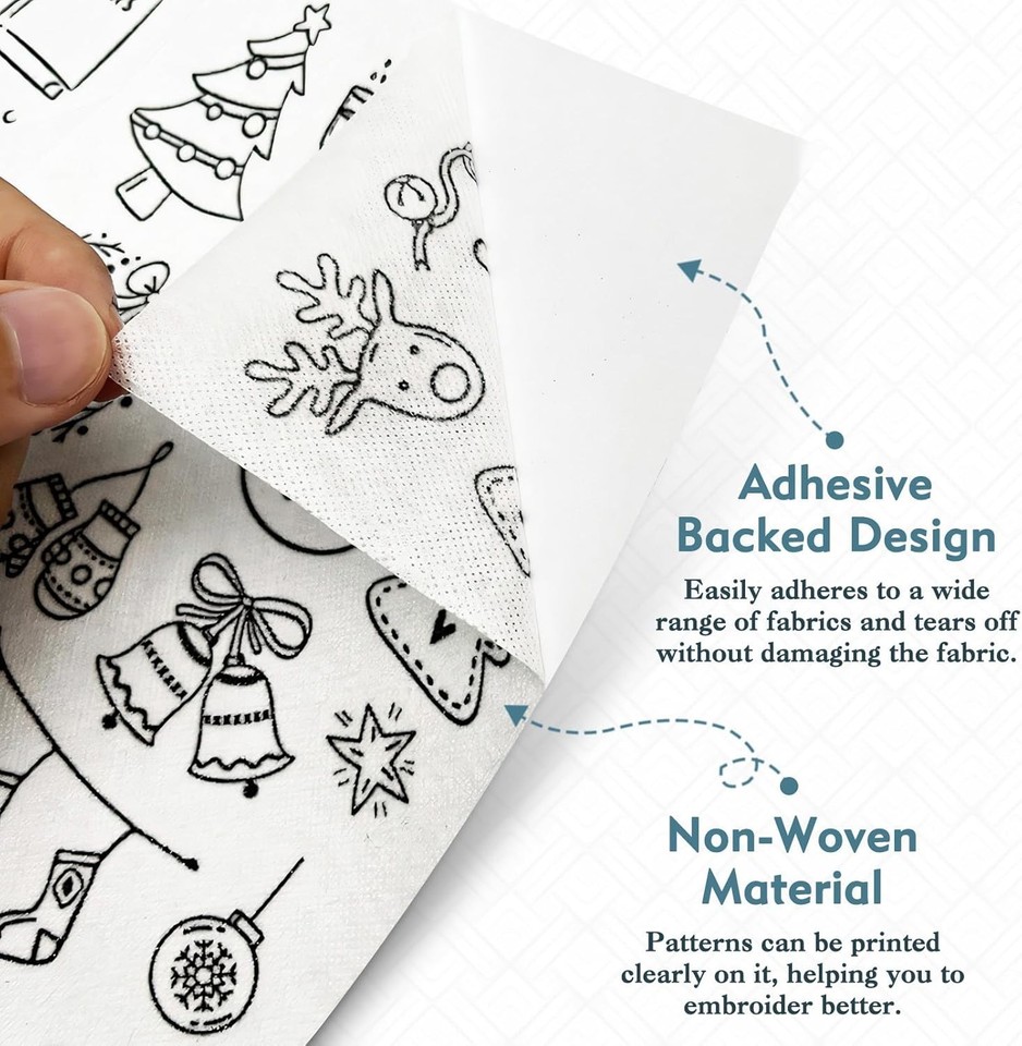 10 PCS A4 Water Soluble Embroidery Transfer Paper for Easy Pattern ...
