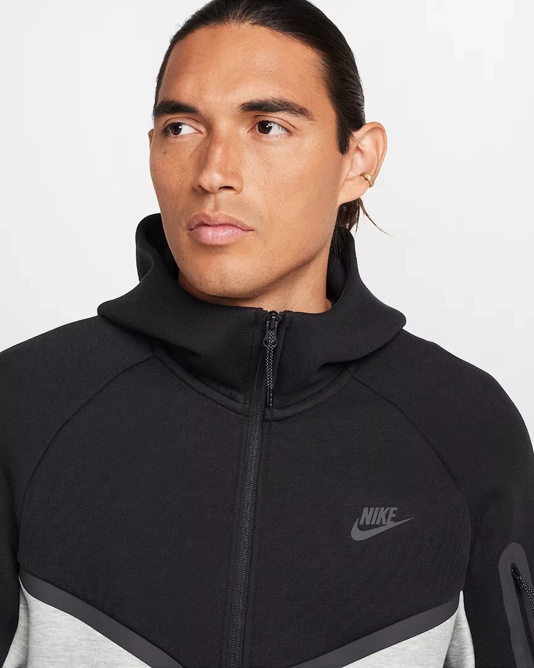 Nike Tech Fleece Windrunner Full Zip Jacket Black Grey Mens Size XXL ...