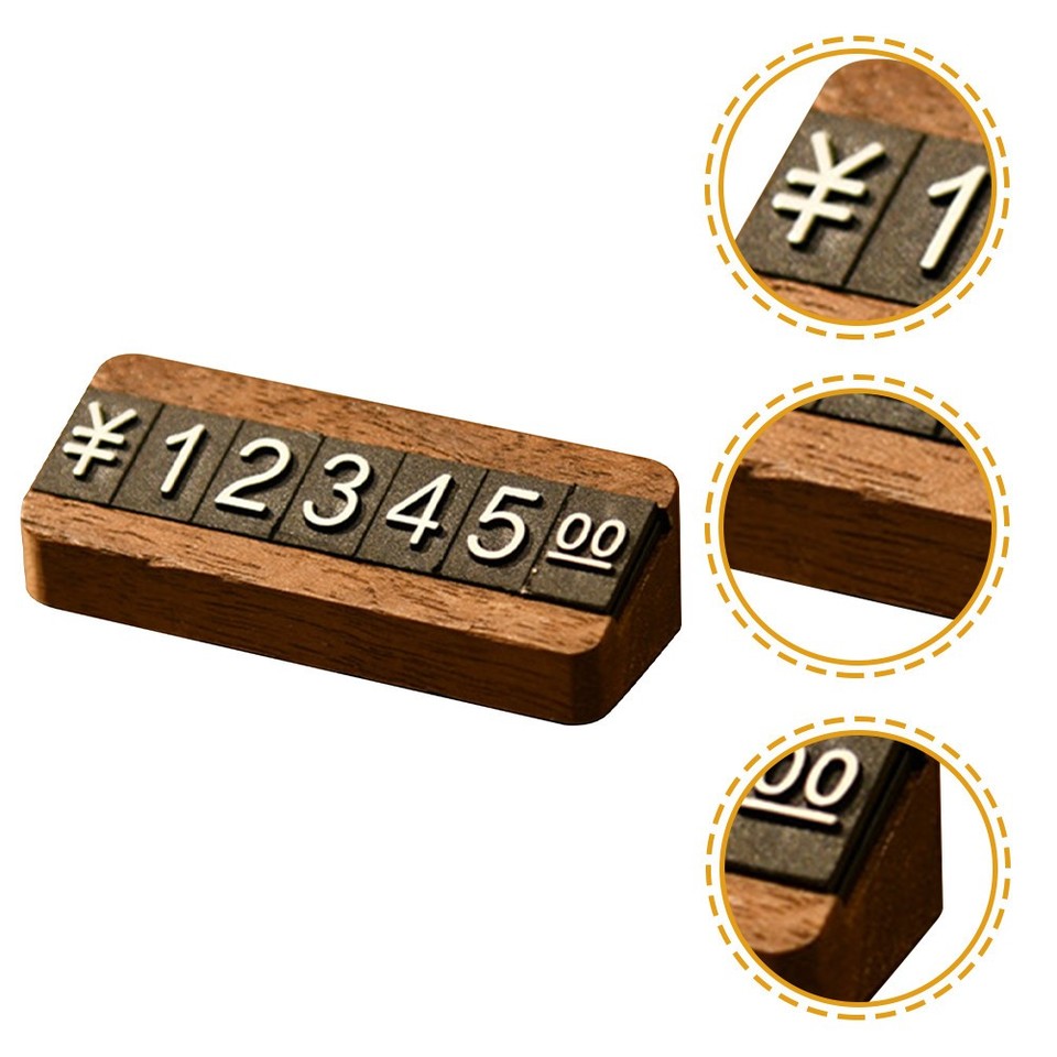 Vendor Display Pricing Signs Price Cube Blocks Label Stand Cards Clip ...