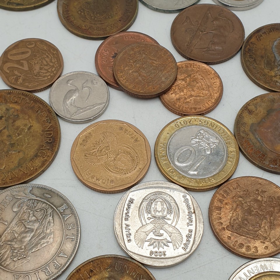 Job Lot Various African Nations Coins Mixed Years Unsorted Circulated ...