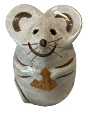 VINTAGE HAND PAINTED POTTERY MOUSE PARMESAN CHEESE SHAKER NS GUSTON | eBay