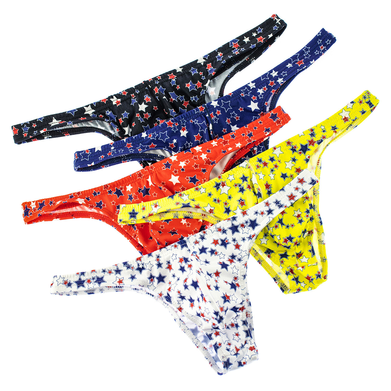 Mens Sexy Bikini Briefs Star Printed Small Rear Design Panties U Pouch ...