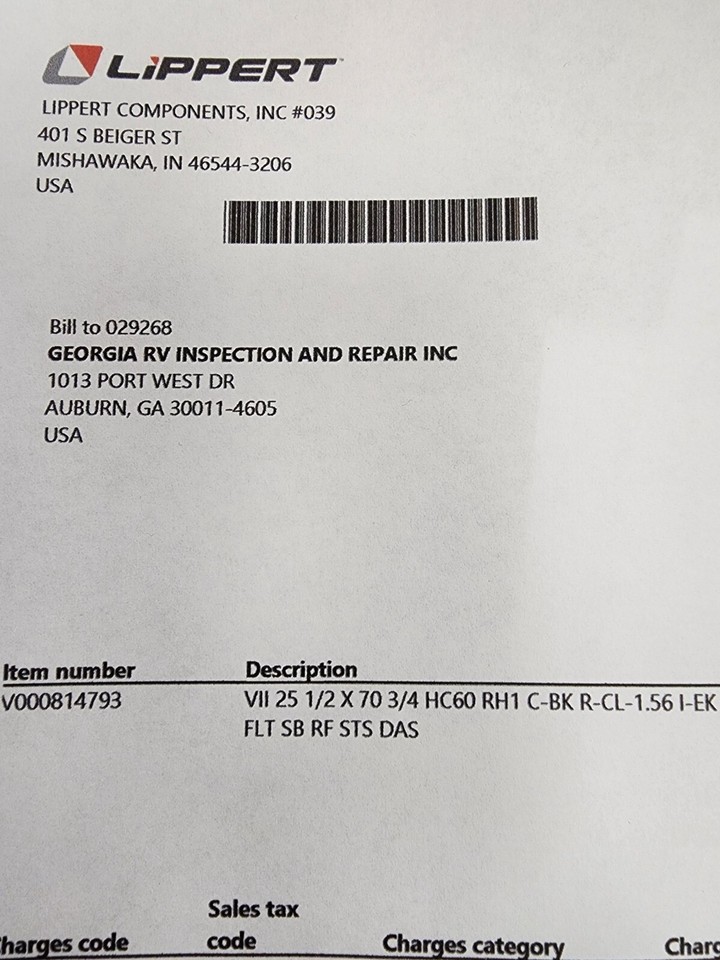 Schwintek RV Slide Out System 25-1/2"X70-3/4" | V000683031