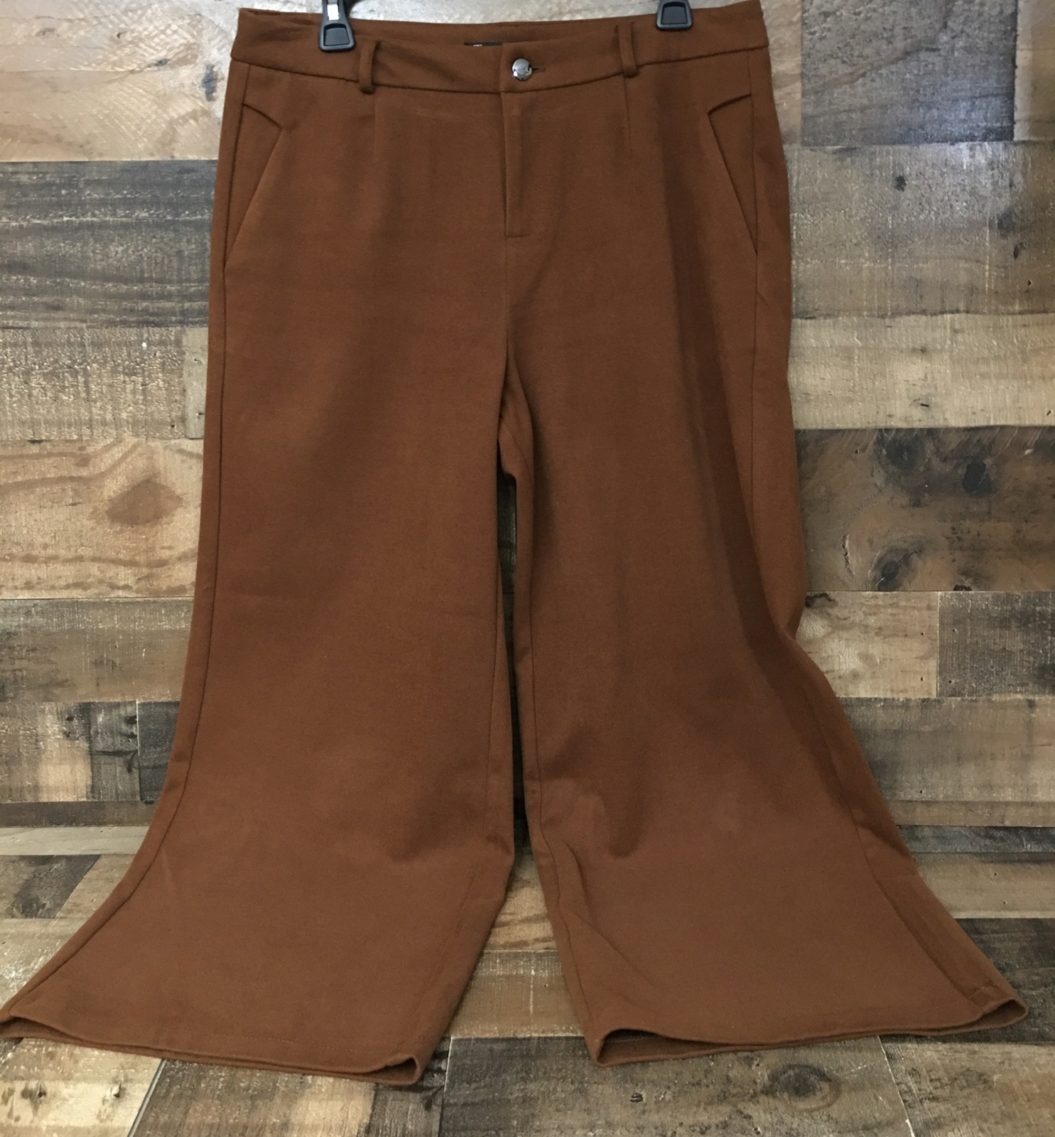 Tanming Wide Leg Crop Pants Women Large Wool Blend Bo… - Gem