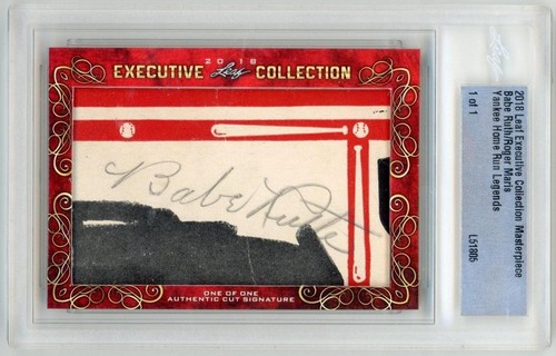 Babe Ruth Roger Maris 2018 Leaf Executive Collection Masterpiece 1/1 ...