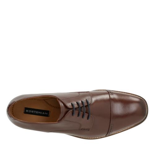 NEW CLARKS BOSTONIAN NARRATE CAP BROWN LEATHER SOLE LACE UP DRESS ...