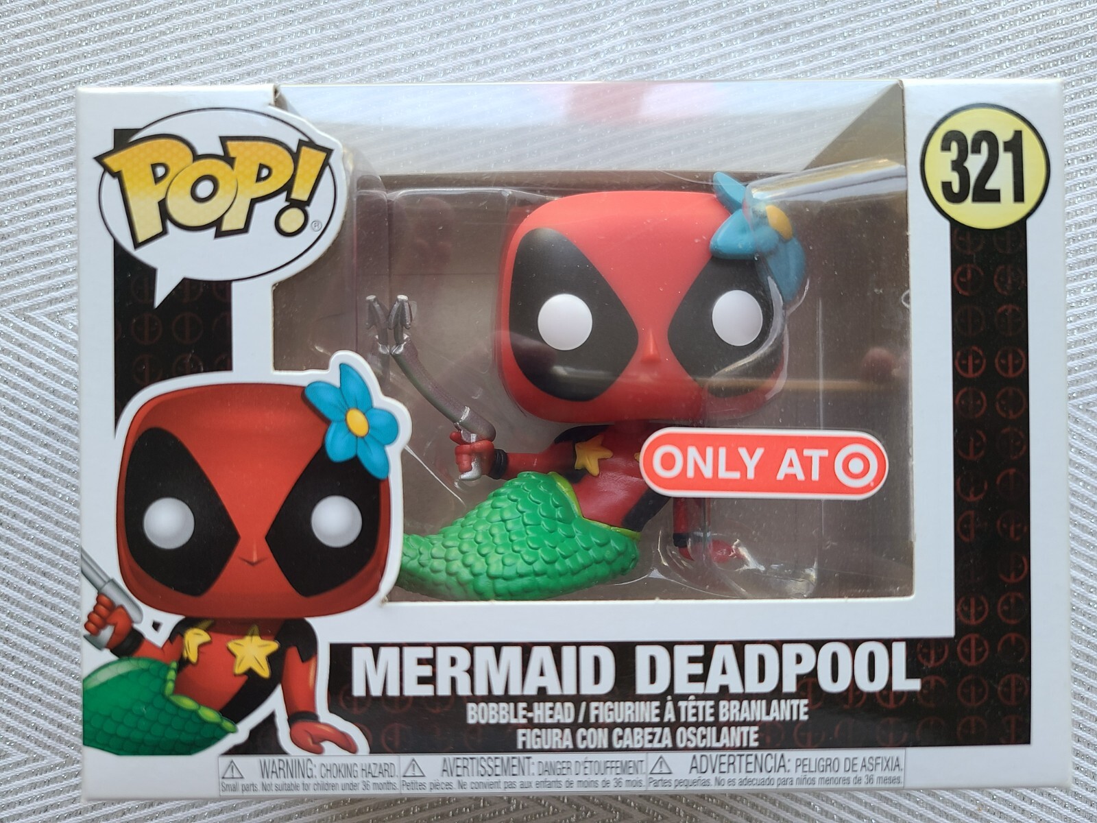 Funko Pop! Marvel #321 Mermaid Deadpool VInyl Figure Target Exclusive ...