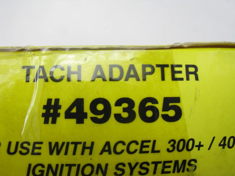 Accel 49365 300+ Tach Tachometer Adapter White Lead Trigger (12V Square ...