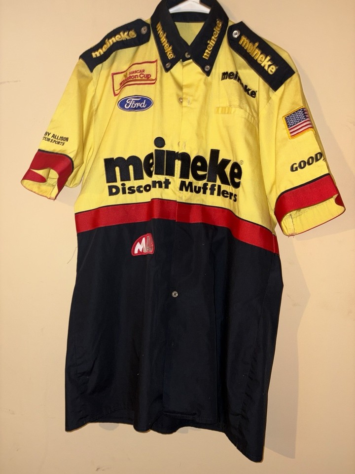 Bobby Allison Motor Sports Meineke Pit Crew Uniform Shirt | eBay