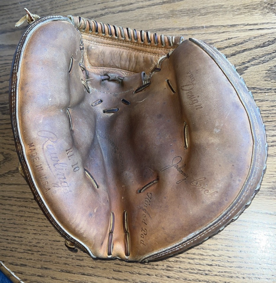 Vintage Johnny Bench Rawlings RL 10 Catchers Mitt Glove Fastback Pro ...