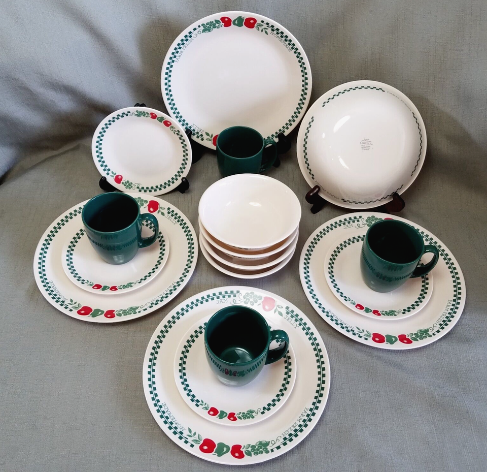 Corelle FARM FRESH 17-Piece Dinnerware Set Service for 4 + One Serving ...