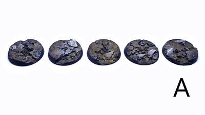 40mm Resin Wargaming Textured Rocky/Rough Terrain Bases Warhammer/Age ...