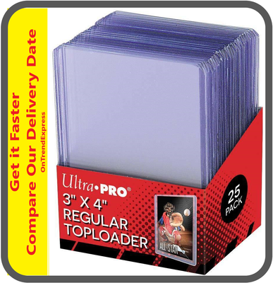25 x Ultra Pro CLEAR TOPLOADER Rigid Card Protector Pokemon Regular TOP ...